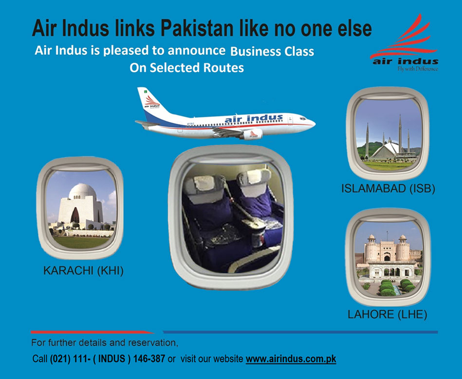 Welcome to Air Indus Airline (PVT) Ltd.